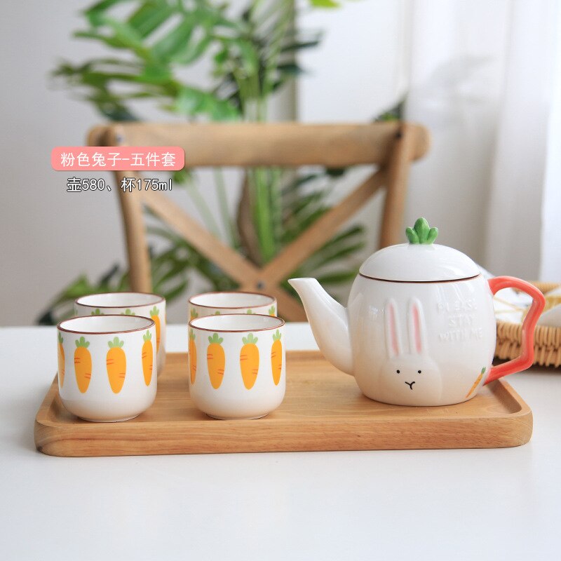 Ceramic Mug Cup Cartoon Cute Fun Tea Pot Set Home ... – Grandado