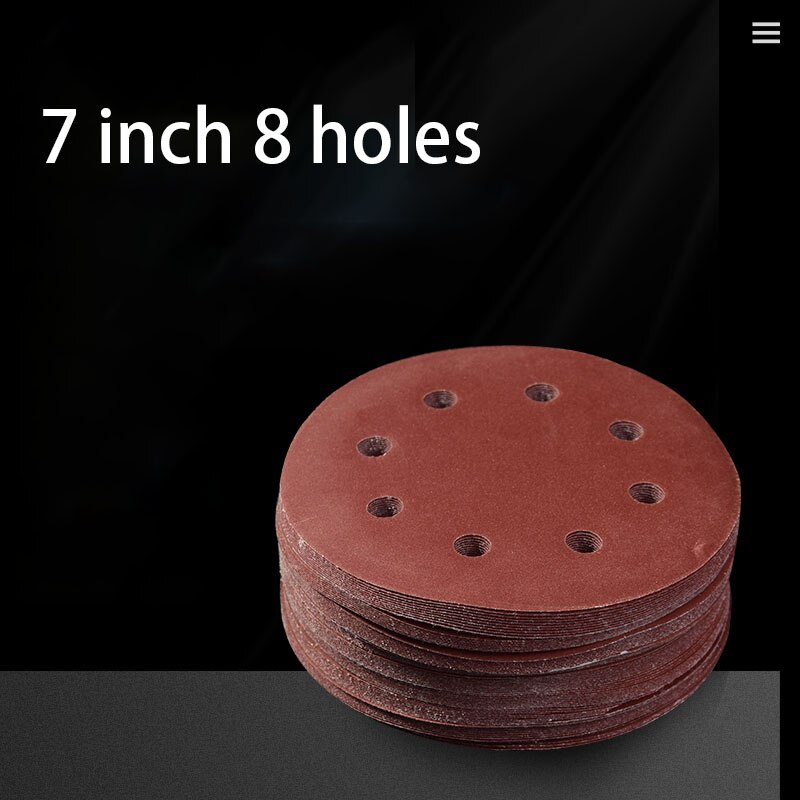10pcs 7 Inch 8 Holes 180mm Red Round Shape Sanding... – Vicedeal