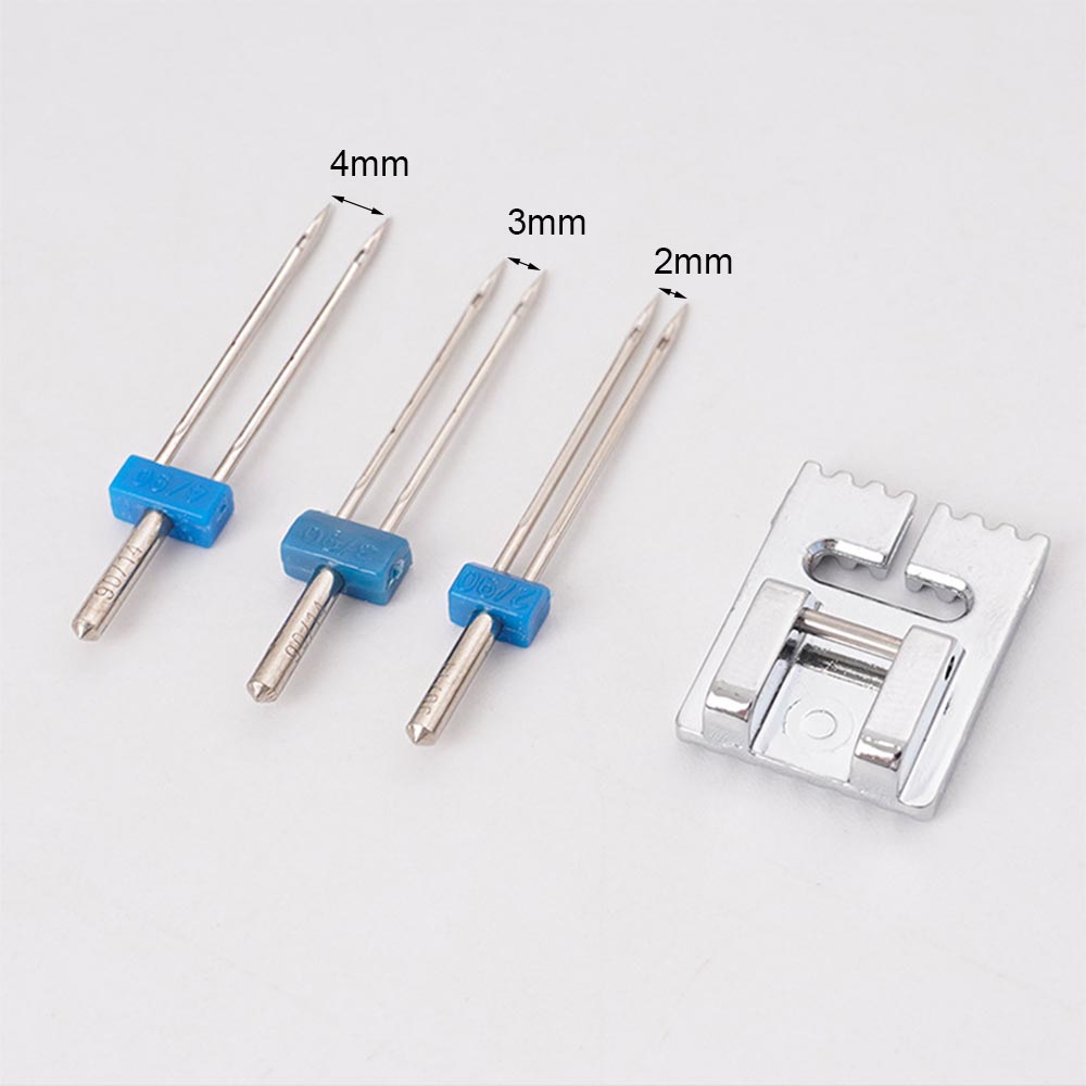 1Set haushalt doppel kopf nähmaschine nadel + Tuck... – Vicedeal