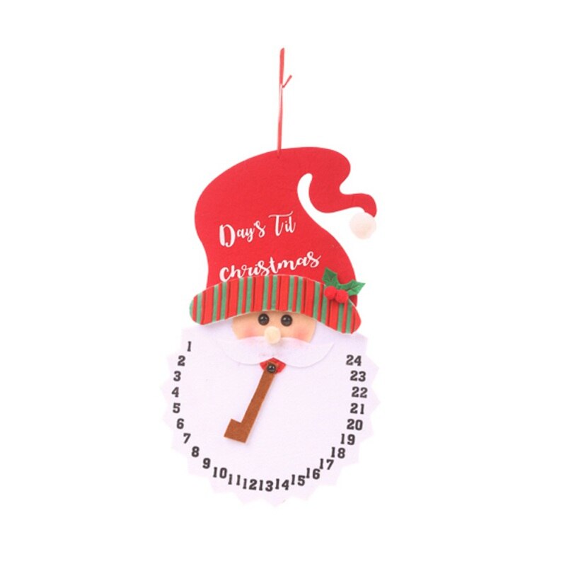 Christmas Advent Countdown Clock Non-Woven Santa C... – Vicedeal