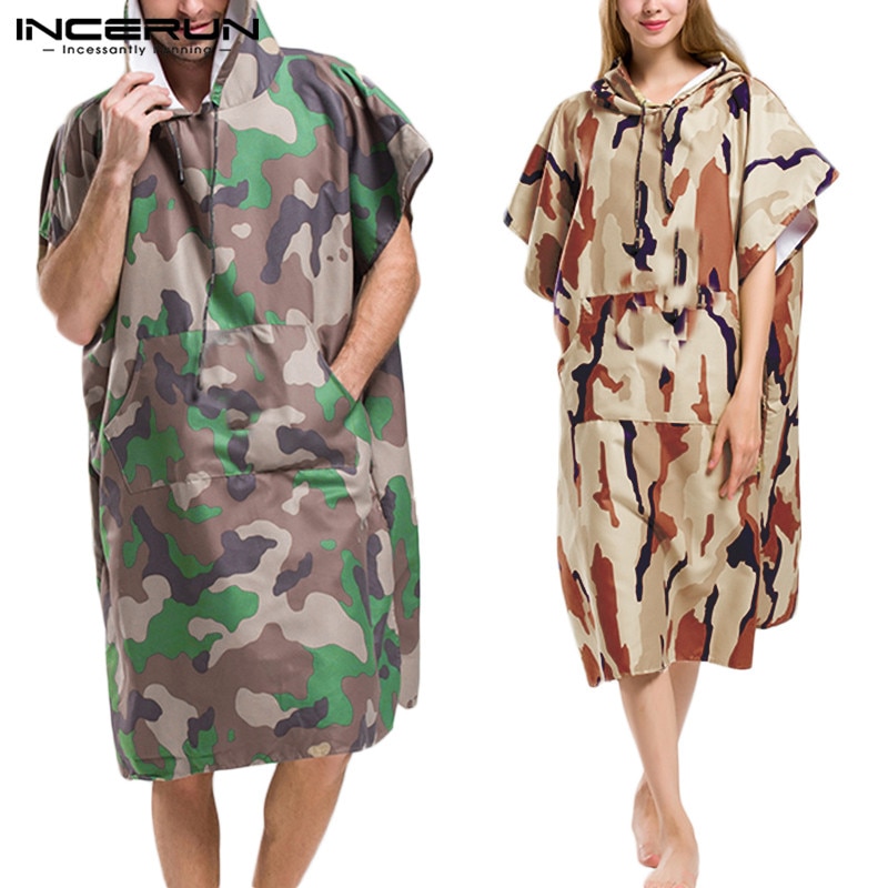 INCERUN Men Bathrobes Camouflage Print Quick Dry S... – Grandado