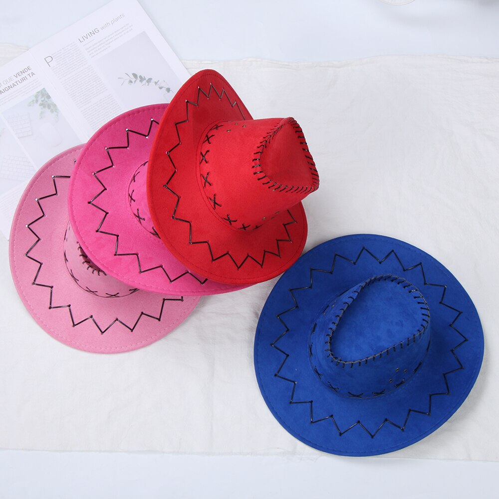 Suede Cowboy Hat Western Style Jazz Hat Fancy Dres... – Vicedeal