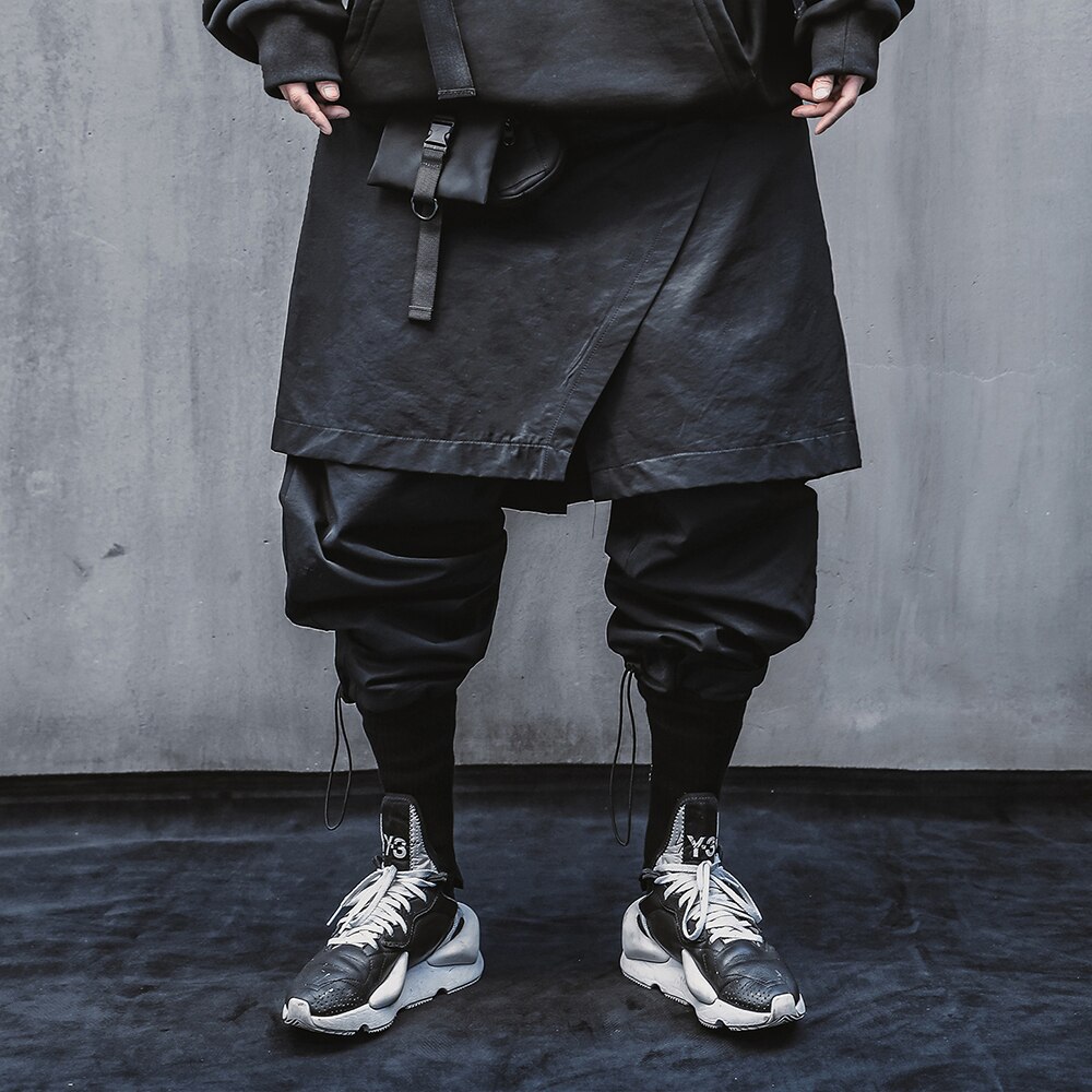 Men Techwear Joggers Japanese Streetwear Black Pan... – Grandado