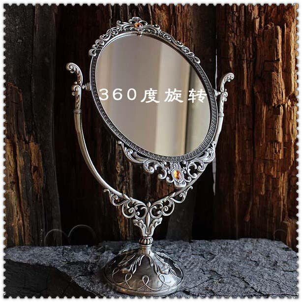 vintage oval 360 rotating double face desktop tabl... – Grandado