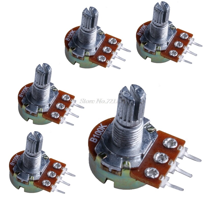 5Pcs 100K Ohm Linear Taper Rotary Potentiometer Pa... – Vicedeal