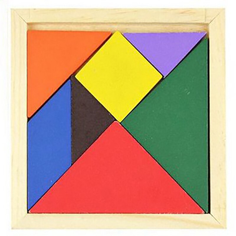 2pcs Wooden Tangram Brain Teaser jigsaw Puzzle Toy... – Grandado