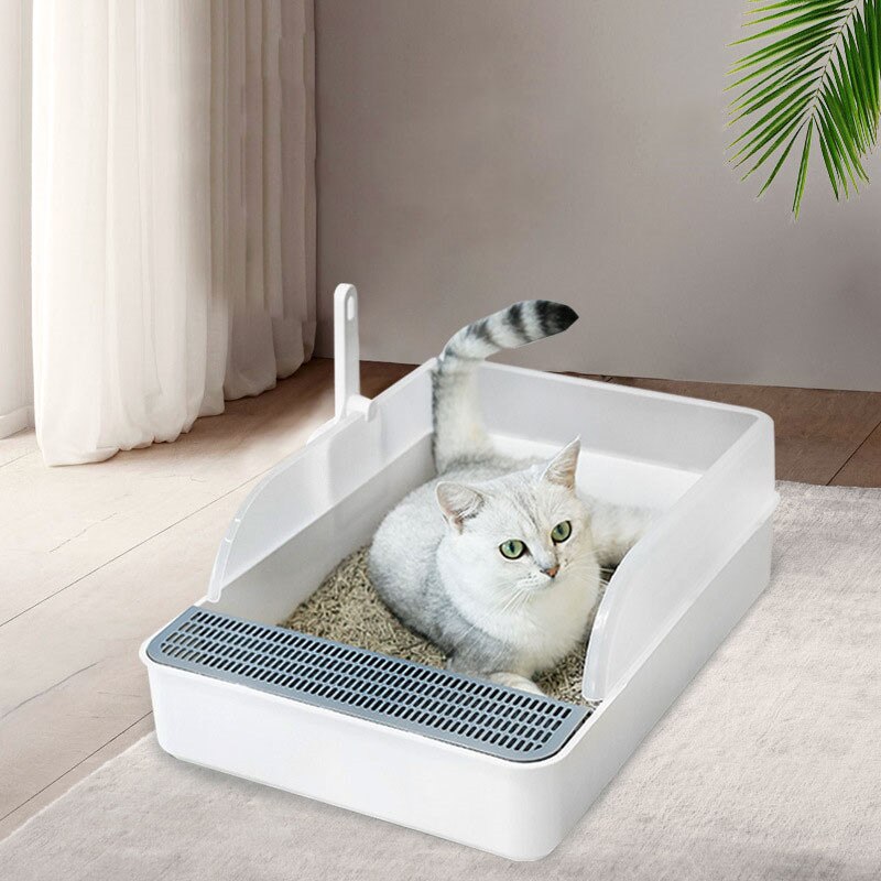 Semi-closed Cat Litter Box Toilet Pet Wc Cat Toile... – Vicedeal