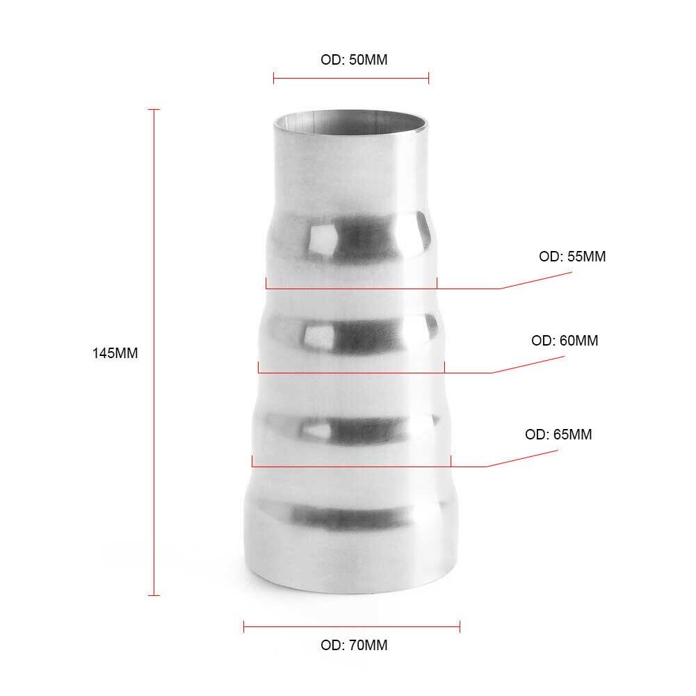 Direct Fit Universal Reducer Connector Tube Accessories Exhaust Adapter ...