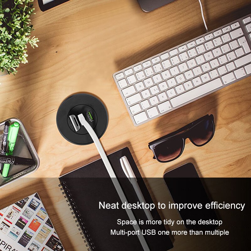 3 Ports USB 2.0 Hub Desktop Embedded USB Converter... – Grandado