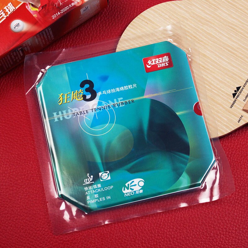 DHS NEO Hurricane 3 table tennis ball rubber ping ... – Vicedeal