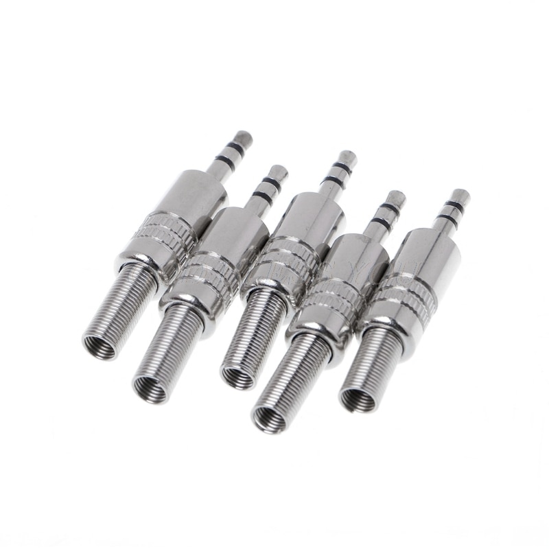 3.5Mm 5 Pcs 3-Pole Stereo Metal Plug Connector 3.5... – Vicedeal