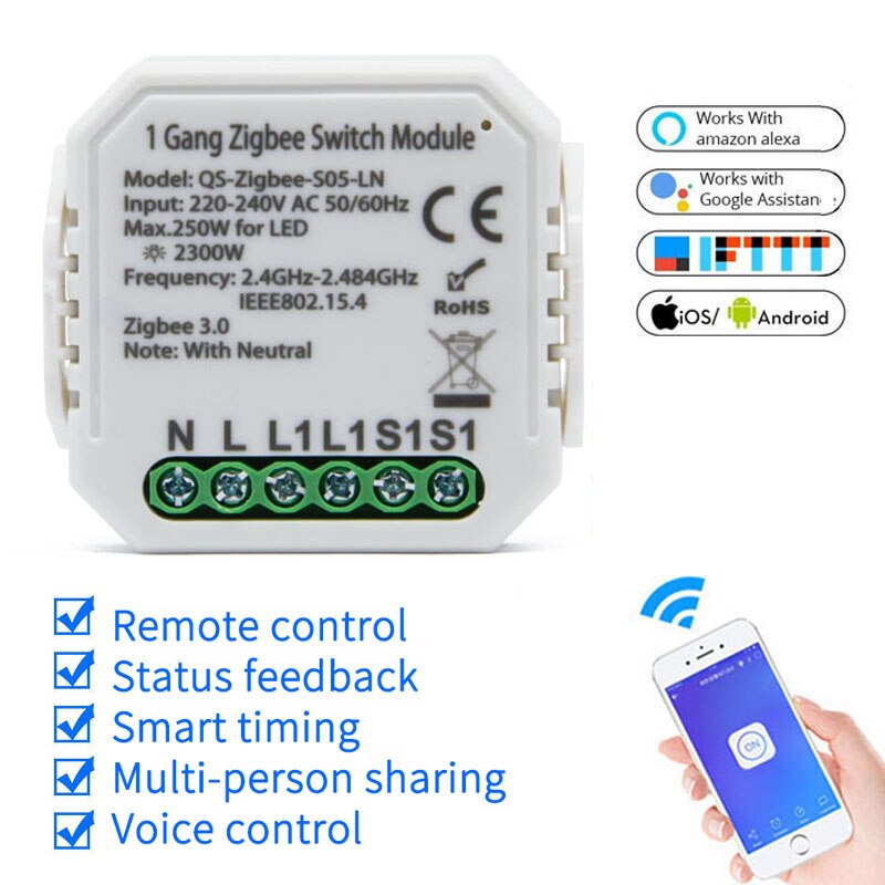 Lonsonho Tuya Zigbee Smart Switch Module No /With ... – Grandado
