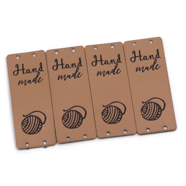 20Pcs Leather Labels Ball Of Yarn Handmade Tags Fo... – Grandado