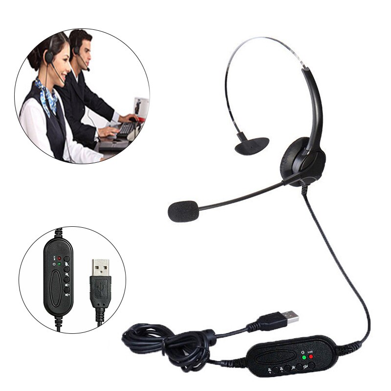 Newly USB Plug Microphone headphone wired PC earph... – Grandado