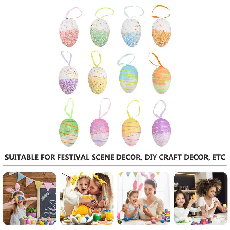 12Pcs Adorable Easter Eggs Decorative DIY Crafts C... – Grandado