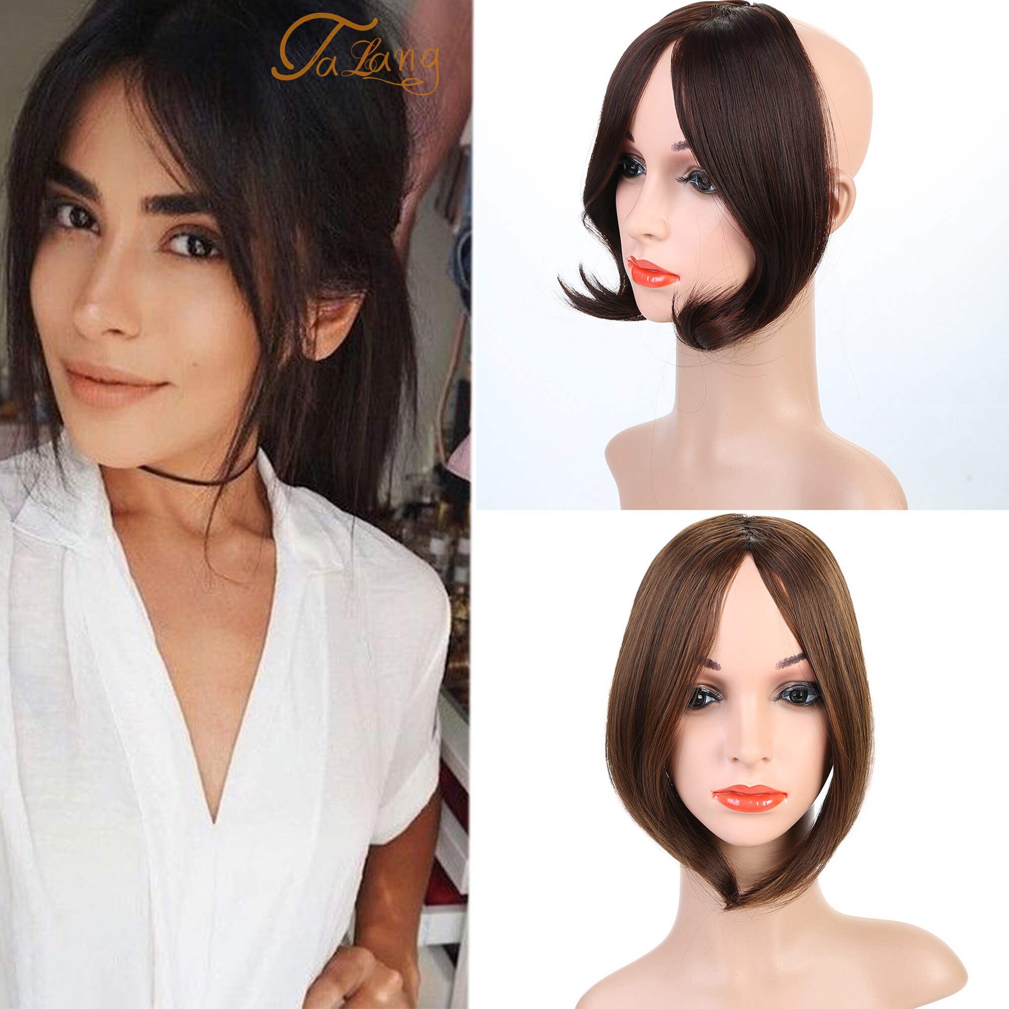 TALANG portable bangs on both sides natural hair e... – Vicedeal