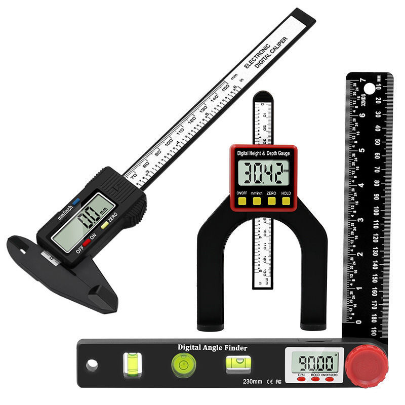 3piece Set Digital Caliper Level and Angle Ruler H... – Vicedeal