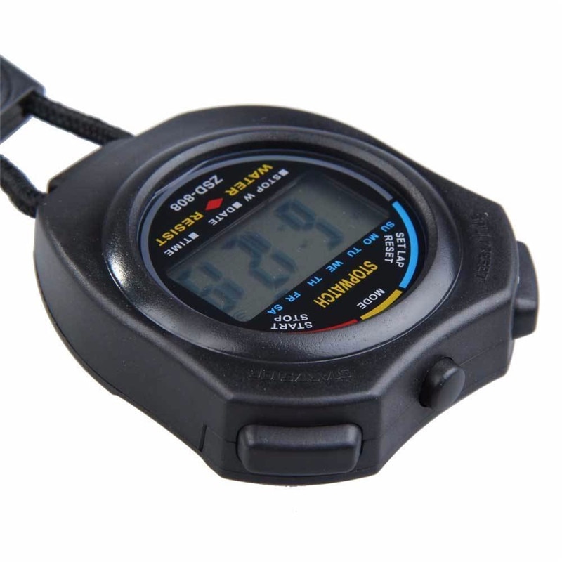 Black Digital Handheld LCD Chronograph Sports Stop... – Vicedeal