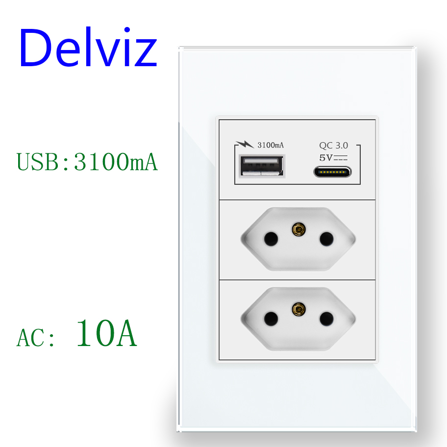 Delviz Type C USB Wall Socket, With 3A USB Ports Q... – Vicedeal