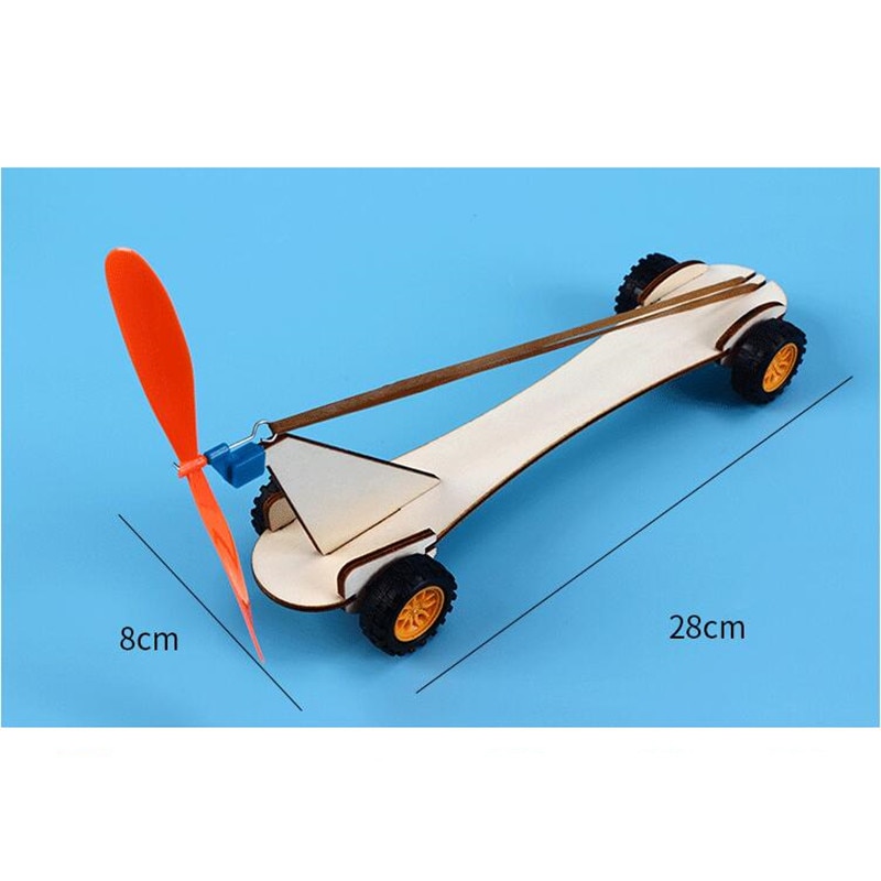 DIY Children's Toys Wooden Rubber Band Power Car A... – Vicedeal
