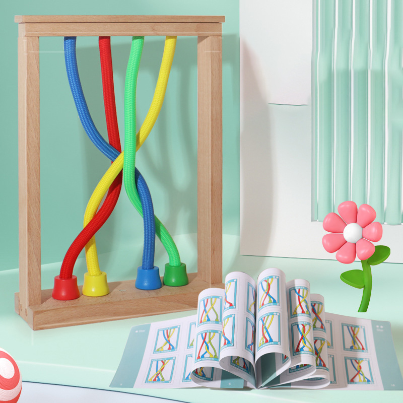 Children Rope Knots Puzzle Board Game Montessori L... – Grandado
