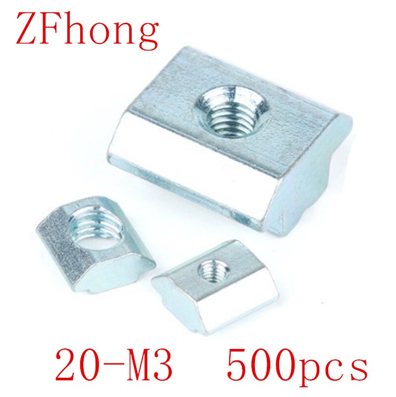 500pcs m3 m4 m5 m6 T Sliding Moer blok voor Alumin... – Grandado