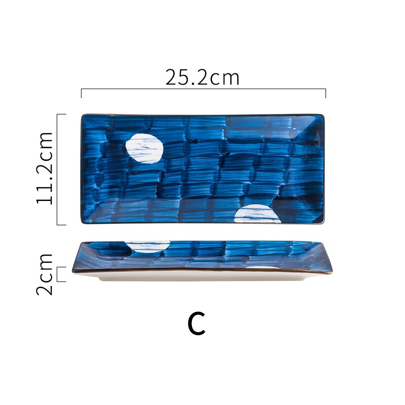 RHE Rectangular Japanese style Ceramic dinner plat... – Vicedeal