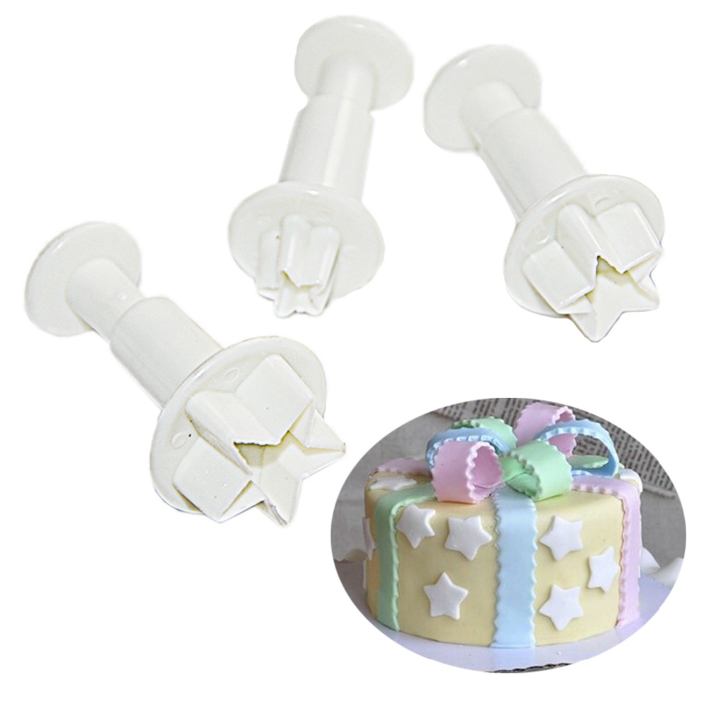 3Pcs/Set Mini Star Fondant Cake Decorating Plunger... – Vicedeal