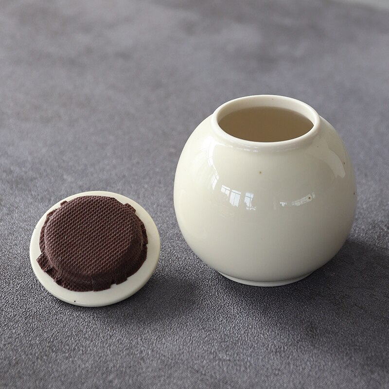 LUWU small size tea caddy ceramic porcelain tea ca... – Grandado
