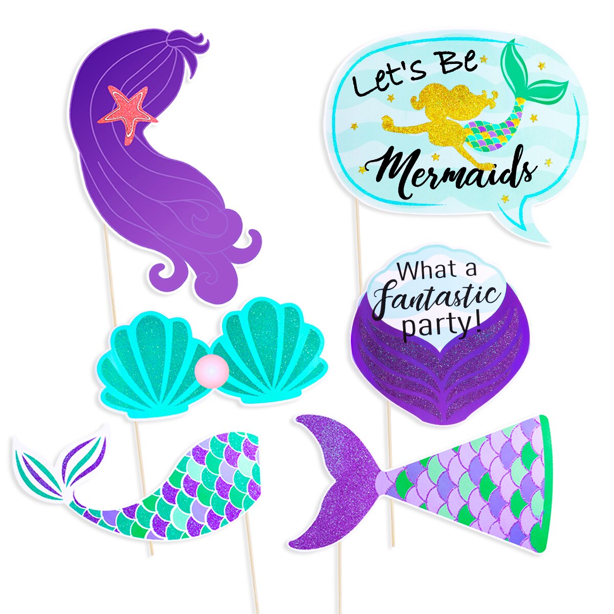 Tinksky 18Pcs Mermaid Birthday Party Photo Booth A... – Vicedeal