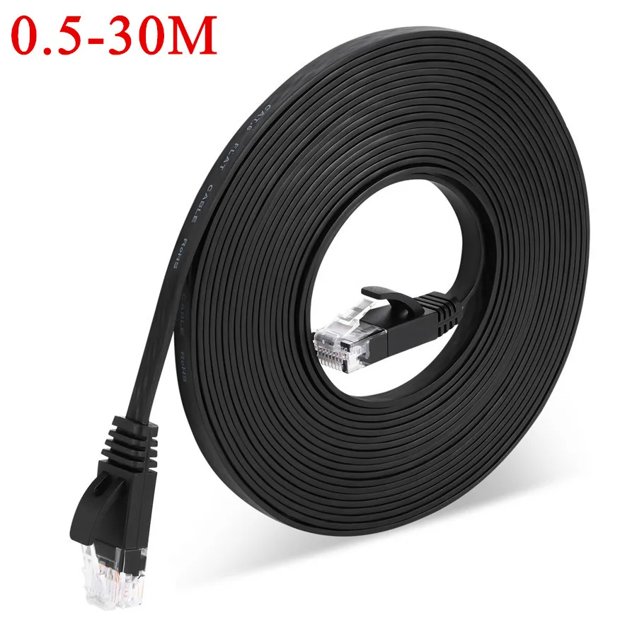 0.5m 1m 2m 3m 5m 10m 15m 20m 30m Cable CAT6 Flat E... – Grandado
