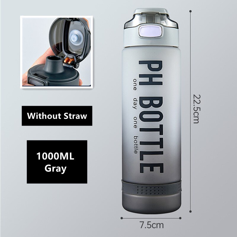 2200ml Large Capacity Water Bottles With Straw Gym... – Grandado