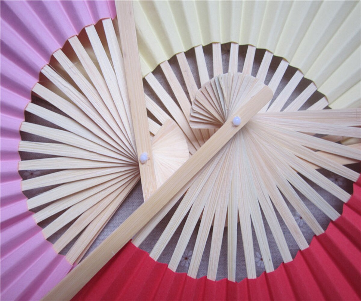 Diy Chinese Fan Japanese Plain Color Bamboo Large ... – Grandado