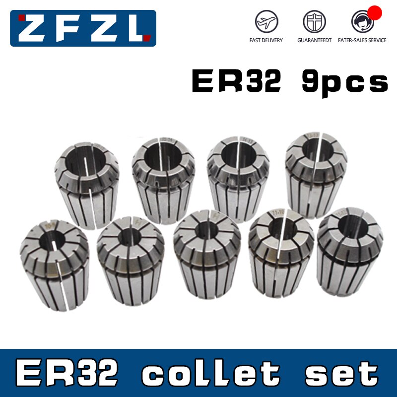 9PCS ER32 Spring Collet Set 4/6/8/10/12/14/16/18/2... – Grandado