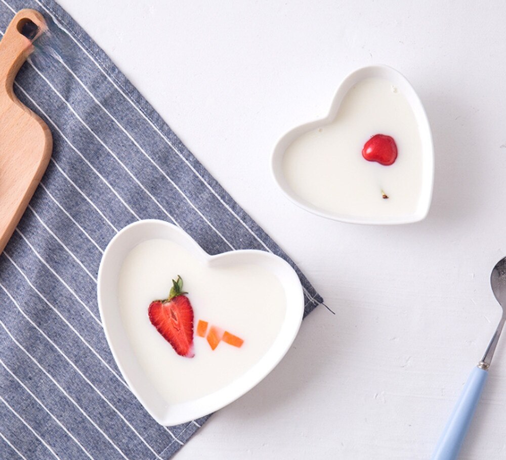 4PCS Cute Heart Sauce Dish Small Saucer Shape dinn... – Grandado