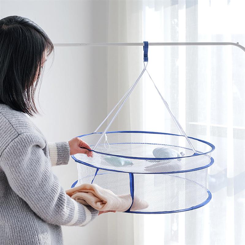 1pc Mesh Clothes Hanging Dryer Double-Layer Foldab... – Grandado