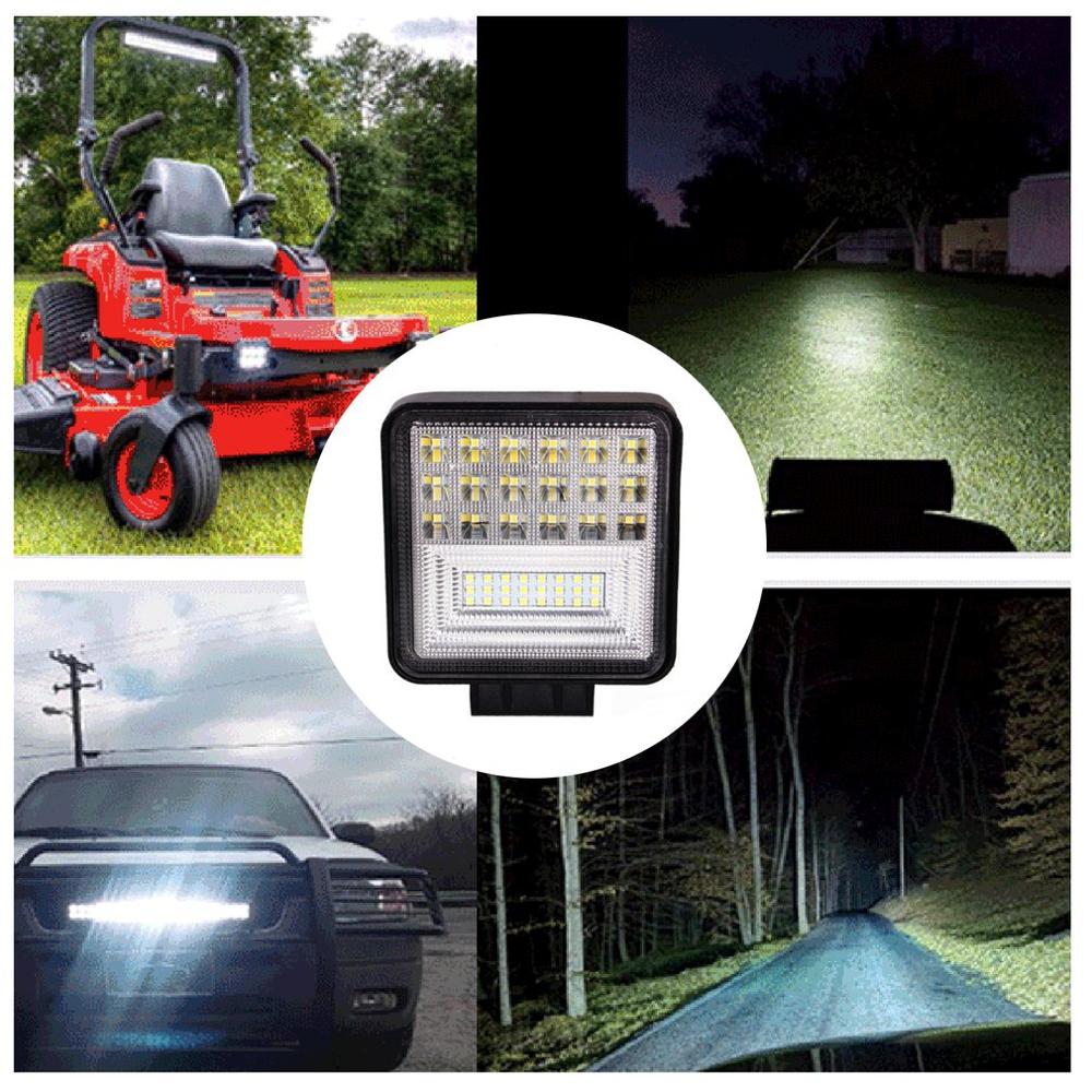 Car led square 126w work light auxiliary truck off... – Grandado