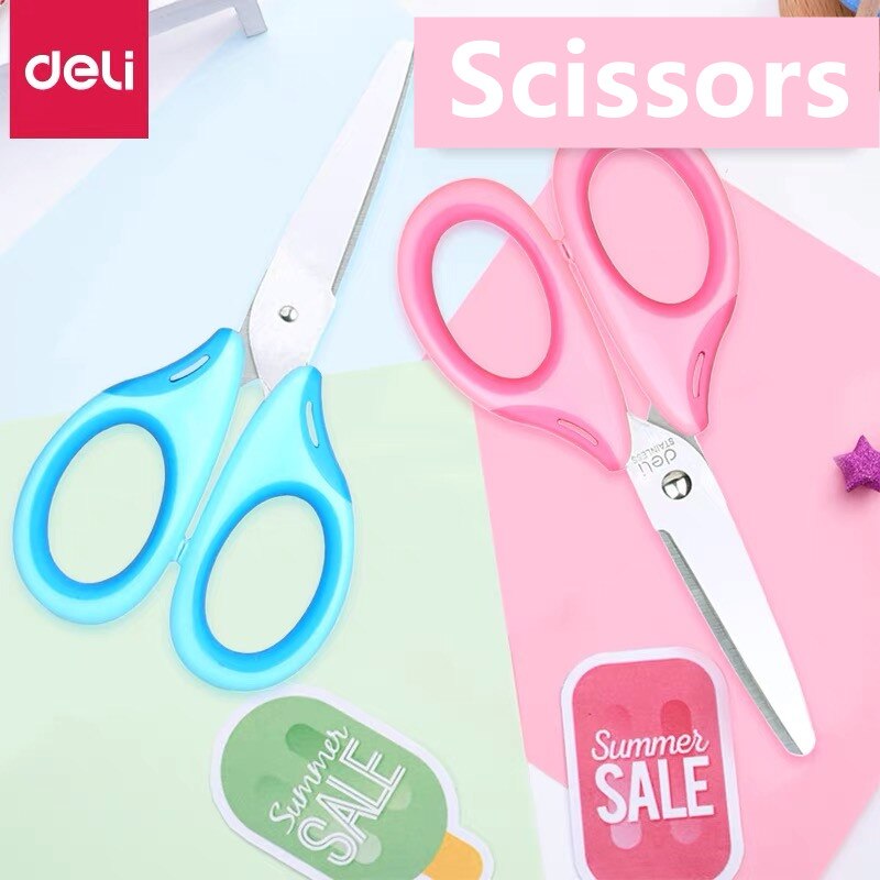 Deli School Scissors Soft-touch Cartoon Safe sciss... – Vicedeal