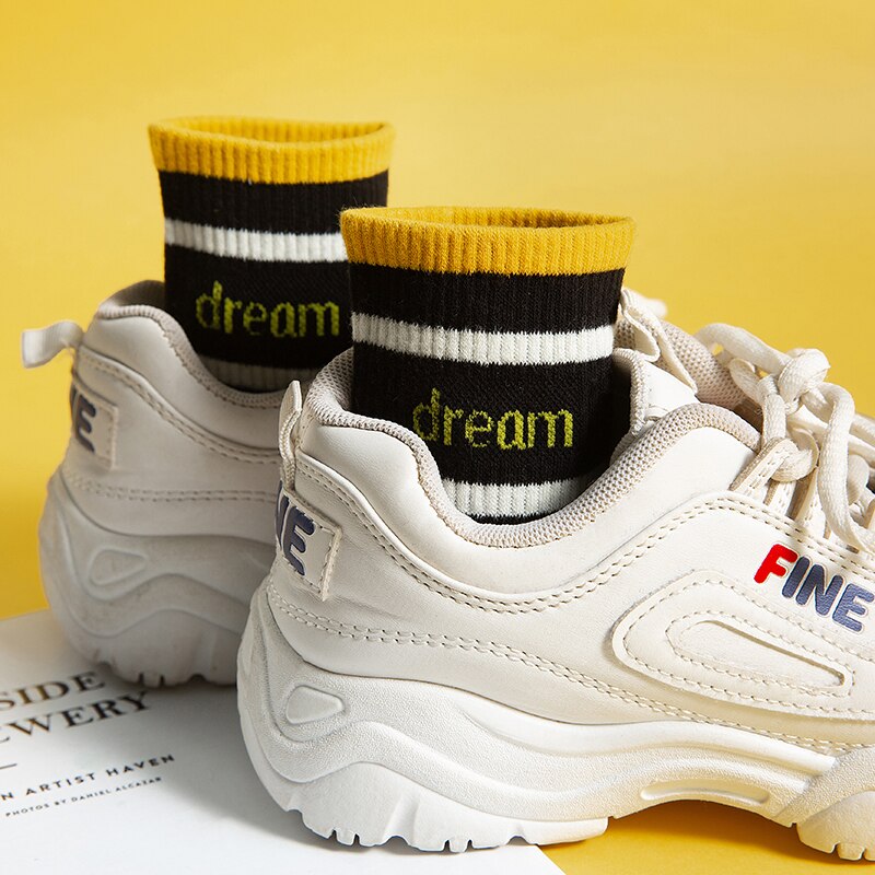 Vrouwen Katoen Grappige Sokken Harajuku Socken Mod... – Grandado