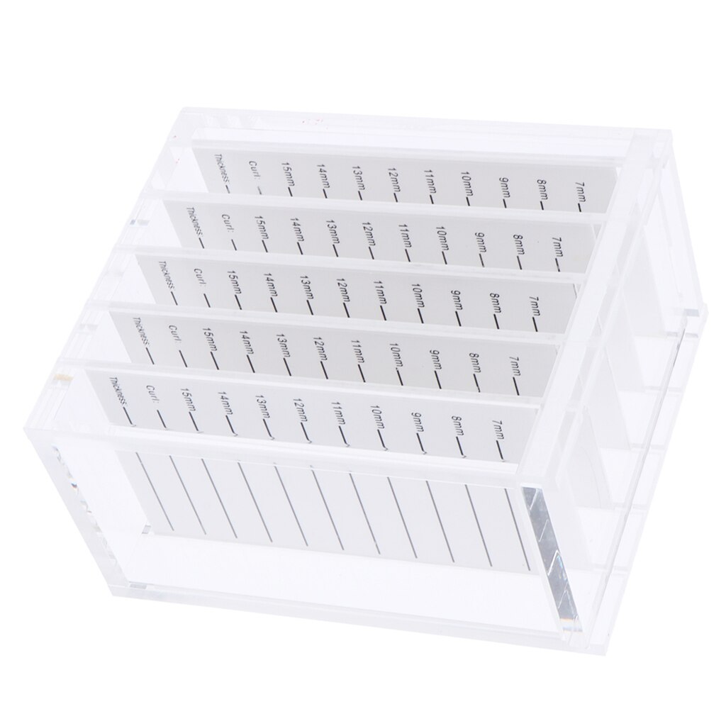 5 Compartments Clear Acrylic False Eyelash Case Ey... – Vicedeal