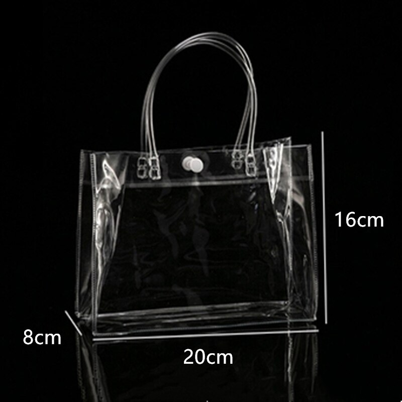 20pcs/lot Transparent soft PVC tote packaging bags... – Grandado