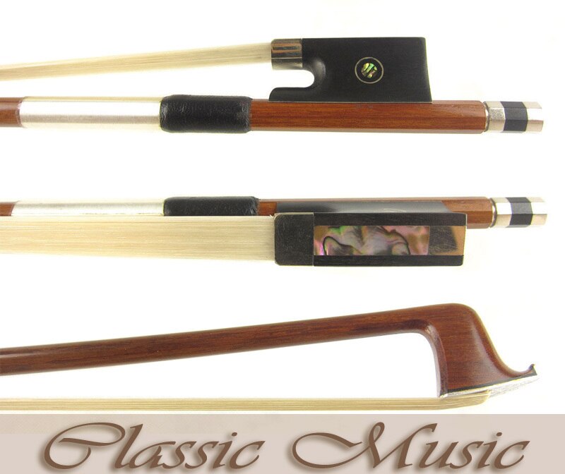SILVER Pernambuco Violin Bow with Crafted Silver T... – Grandado
