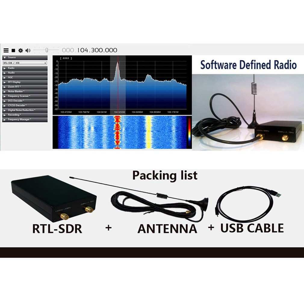 Radiomottagare 100 khz -1.7 ghz fullband uv hf rtl... – Grandado