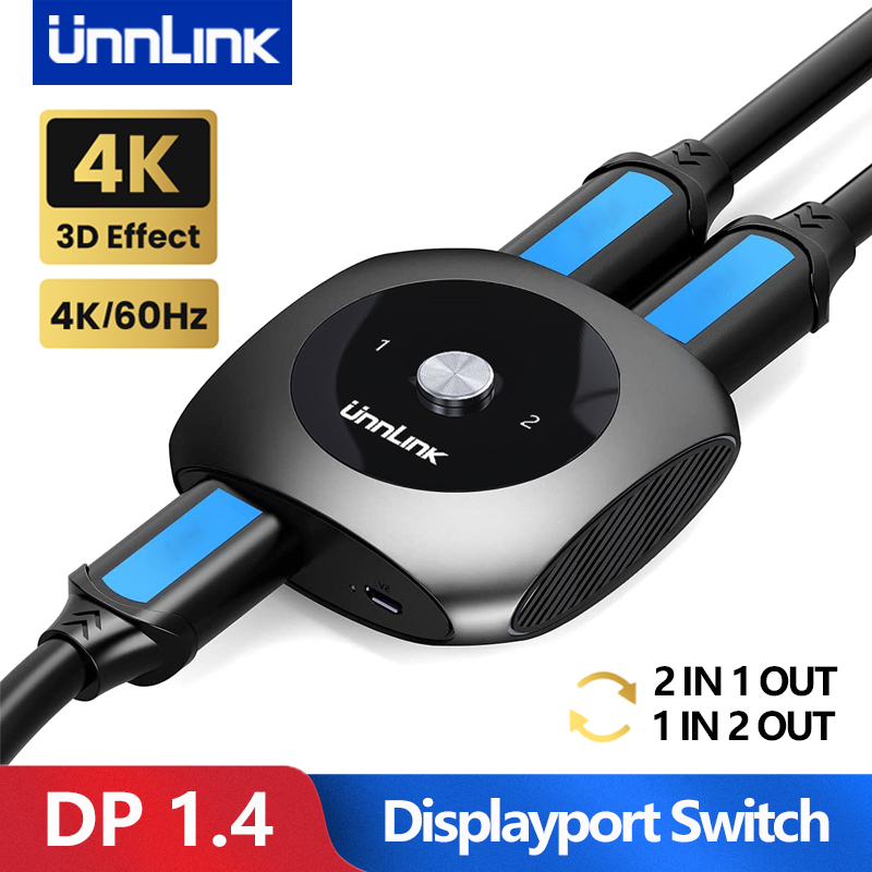 Unnlink Displayport Switch Dp Splitter Dp Bi-Direc... – Vicedeal