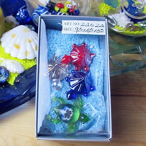 Blue glass sand micro landscape quartz sand aquari... – Grandado