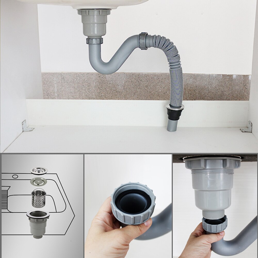 Talea 110mm Laundry basin drain waste pipe kit sho... – Vicedeal