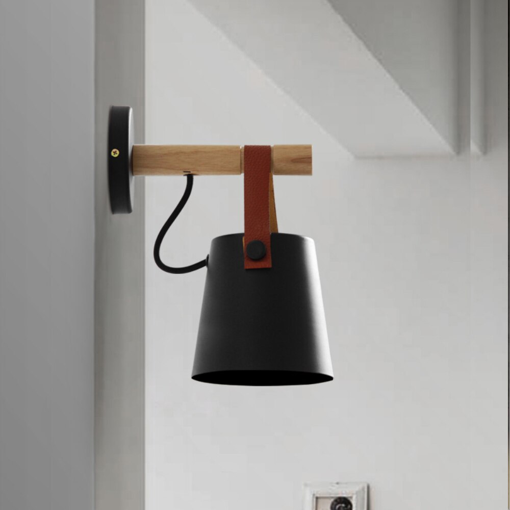 Houten eenvoudige creatieve wandlamp led slaapkame... – Vicedeal