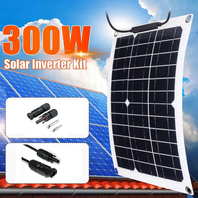 300W Watt Portable Mono-Crystalline Solar Panel 18... – Grandado