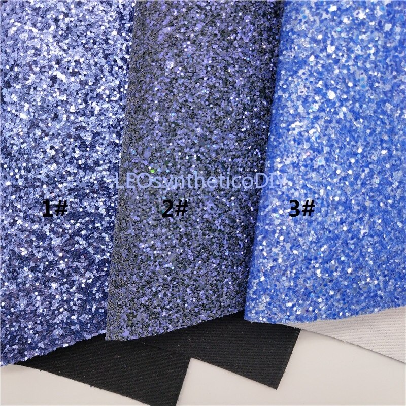 Mini Roll 30x134CM BLUE Glitter Fabirc, Chunky Gli... – Grandado