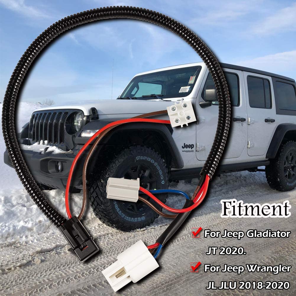 for Jeep Wrangler JL JLU & for Gladiator JT 12 Volt Power Adapter ...